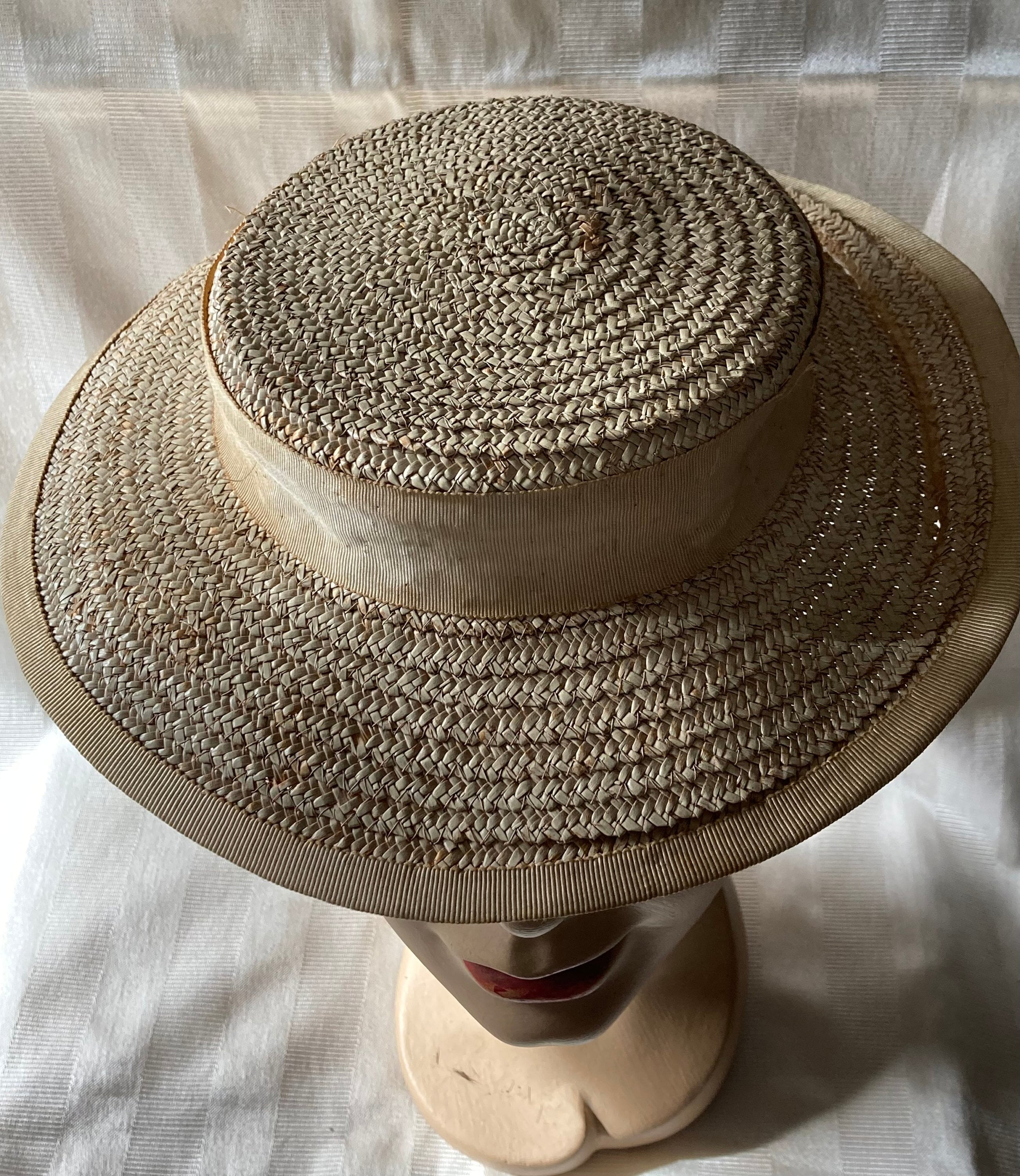 Vintage Straw Boater Hat• Young Girls Straw Hat• 1930’s Straw Hat - Etsy