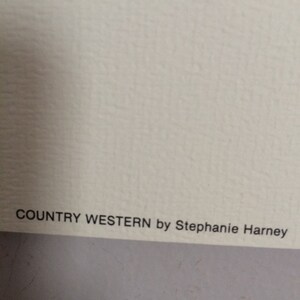 Stephanie Harney Country Western Litho Art / Donald Art Co. Port ...