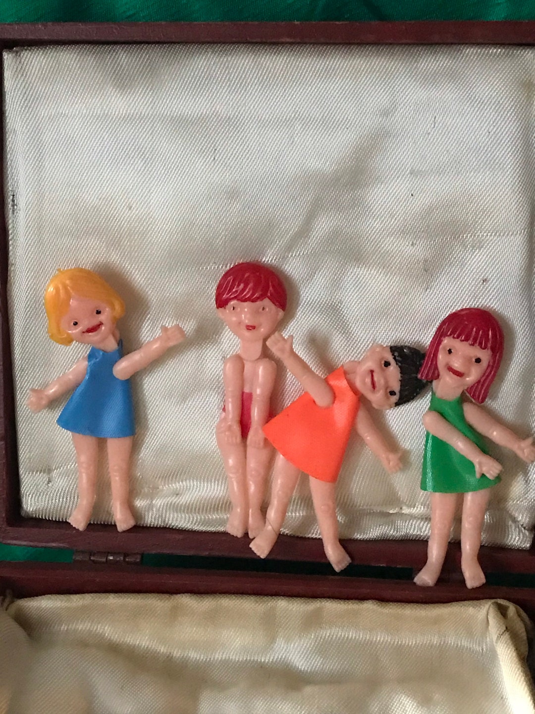 Vintage Toy /craft Project/ Plastic Movable Parts Dolls / Mini Movable ...