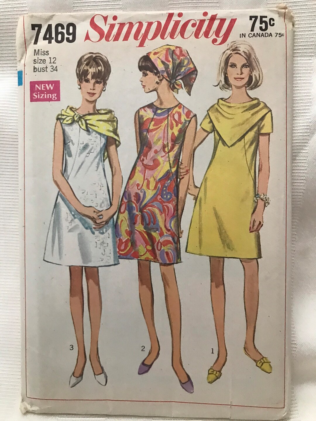 Vintage Simplicity Pattern # 7469• 1967 Vintage Clothing Pattern ...