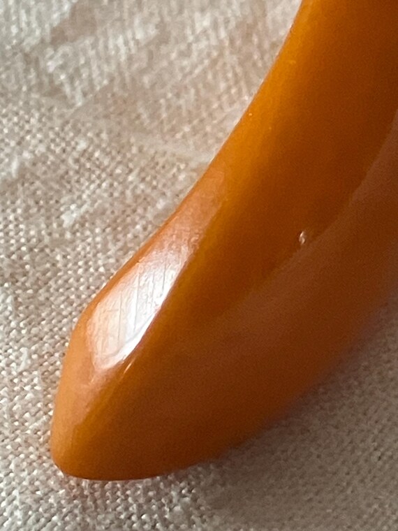 Vintage Bakelite Garment/Fur Clip• Butterscotch Bakel… - Gem