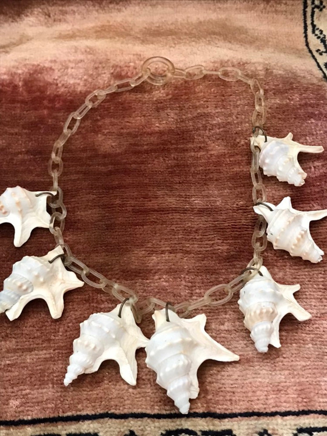 Vintage Celluloid Shell Necklace / 1930's Costume Jewelry - Etsy