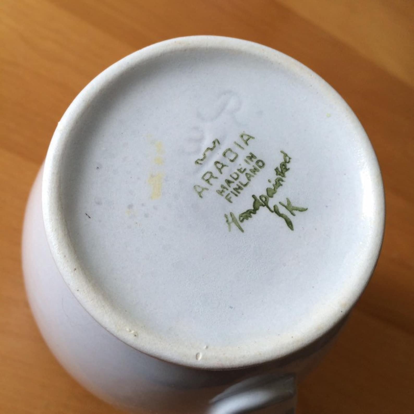 Finland Pottery Creamer / Arabia Signed SK / Hand Painted Made - Etsy