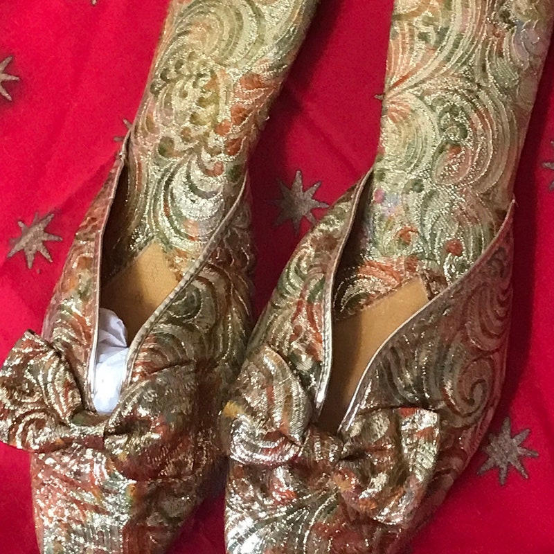 Gold Slippers - Etsy