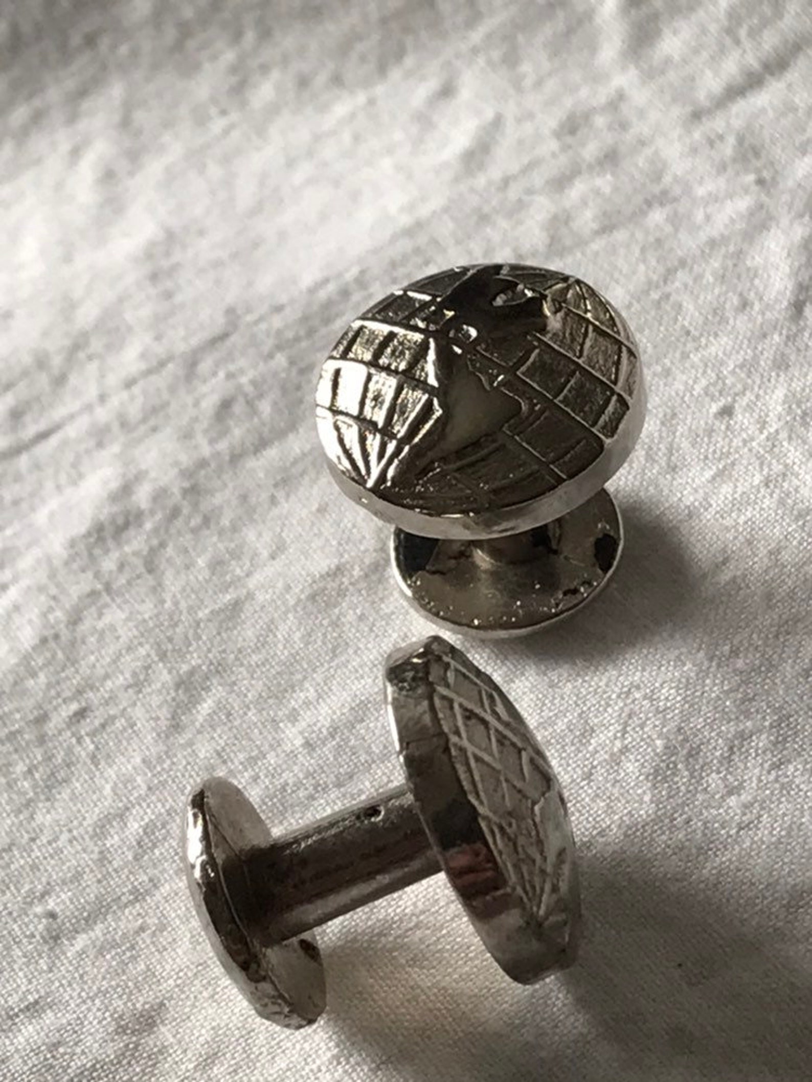 Vintage Cufflinks / Circa 1950's Button Style Cufflinks / Abstract ...