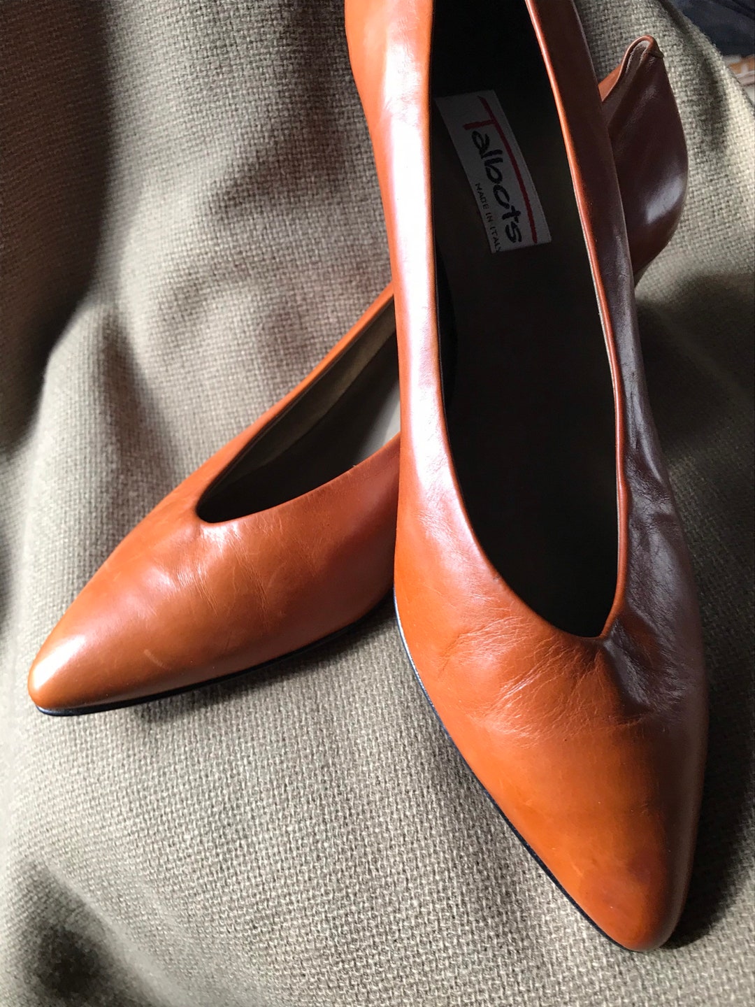 Women’s Shoes / NOS Talbots Pumps / Made in Italy / Cognac Leather ...