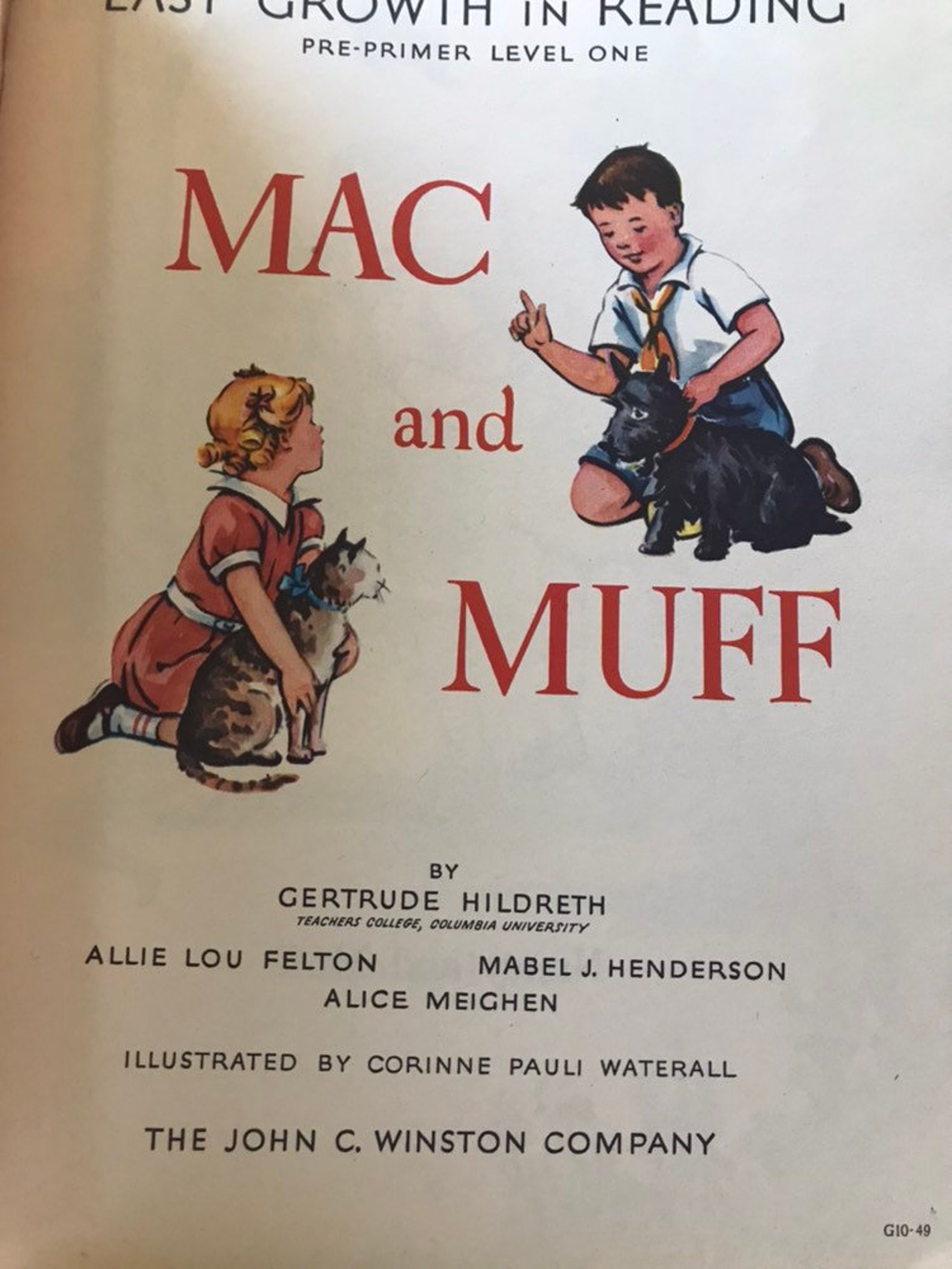 Vintage Children 's Reading Book /Mac and Muff / Circa | Etsy