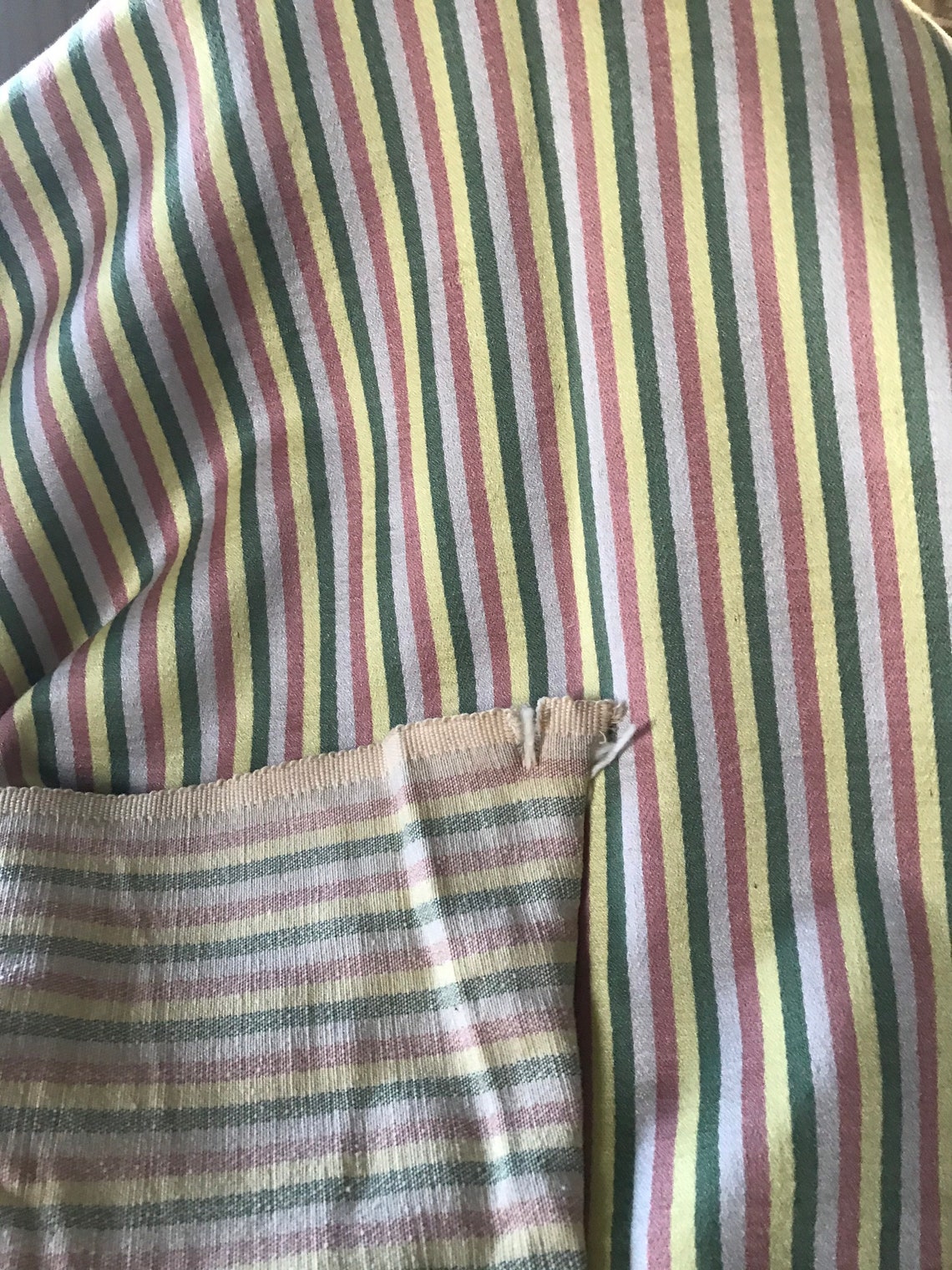 Vintage Fabric Remnant / Upholstery Remnant/ Upholstery - Etsy