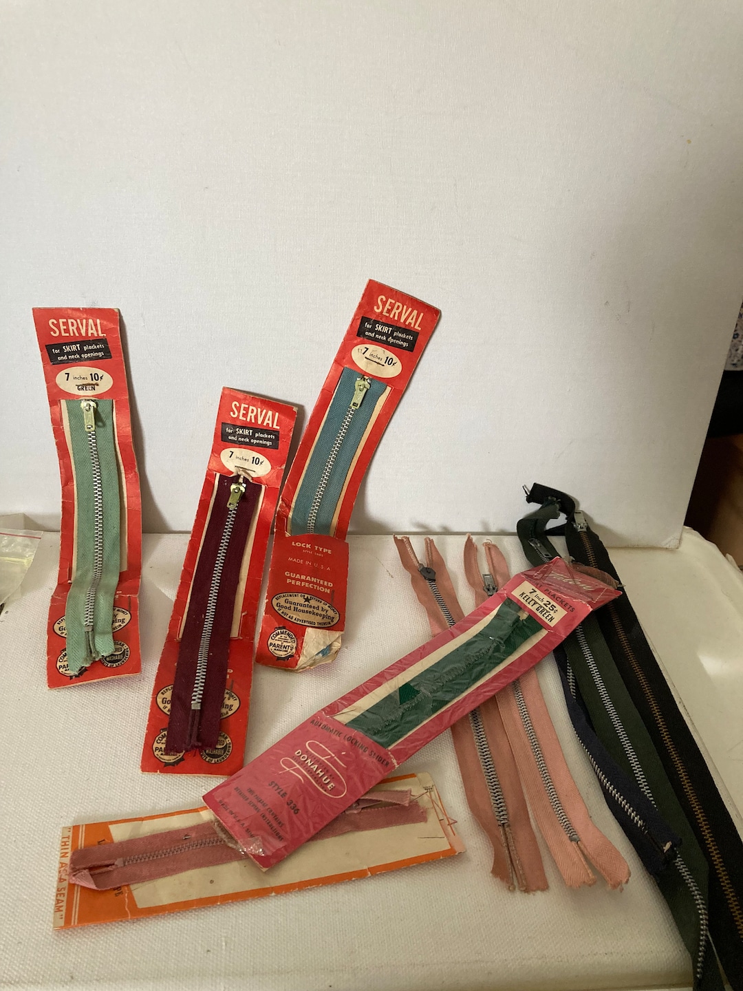 Vintage Zipper Lot•lot of Metal Zippers• Vintage Metal Zippers • 1940’s ...