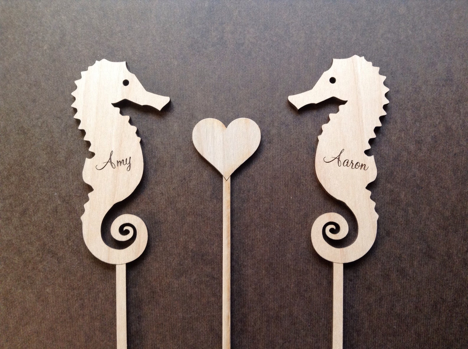 Personalized Seahorse Cake Topper Beach Wedding Decor - Etsy