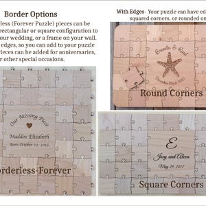 X-large 3 Inch Pieces Custom Designed Wedding Guest Book Puzzle - Etsy