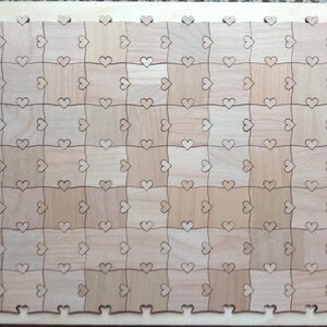 Large Heart Tab 2 in Puzzle Pieces for Wedding Guest Book - Etsy