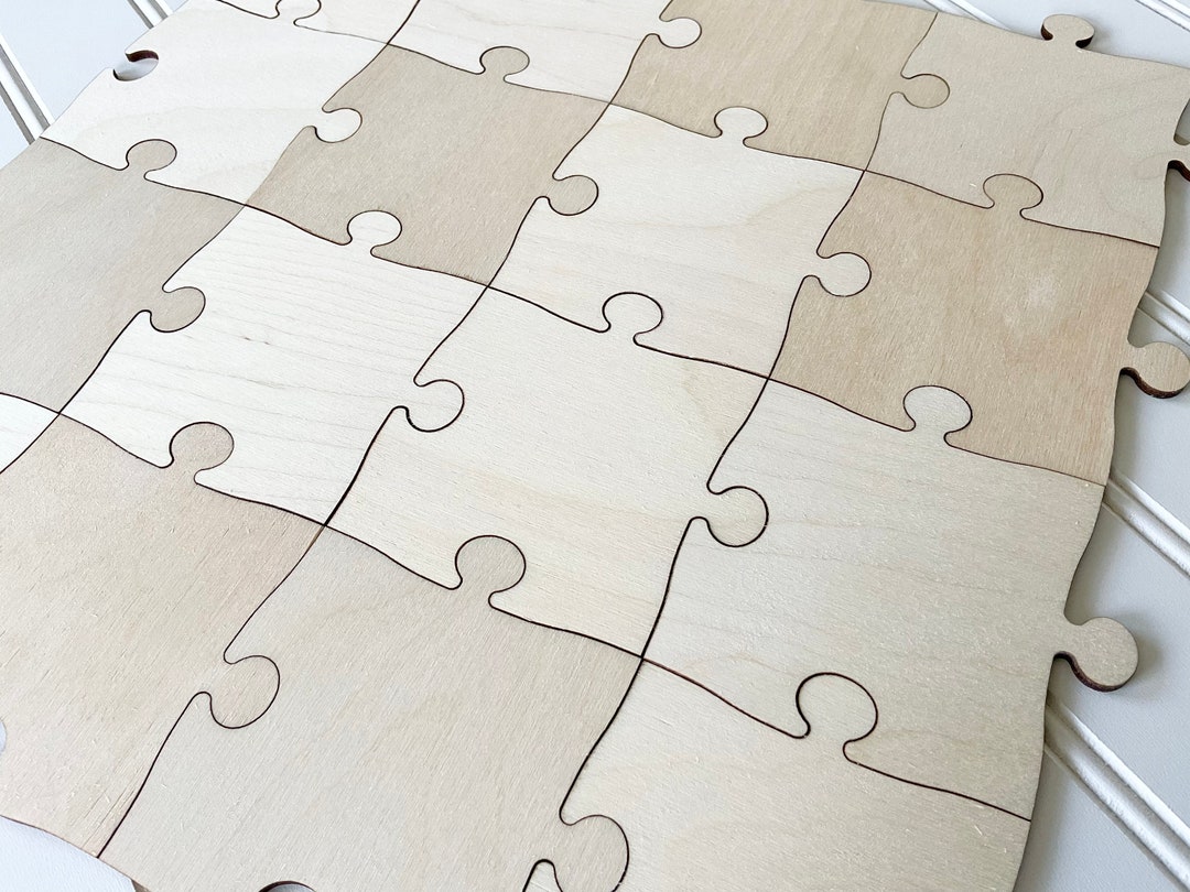 3 Inch Extra Large Blank Puzzle Pieces Guest Book Puzzle for Wedding ...