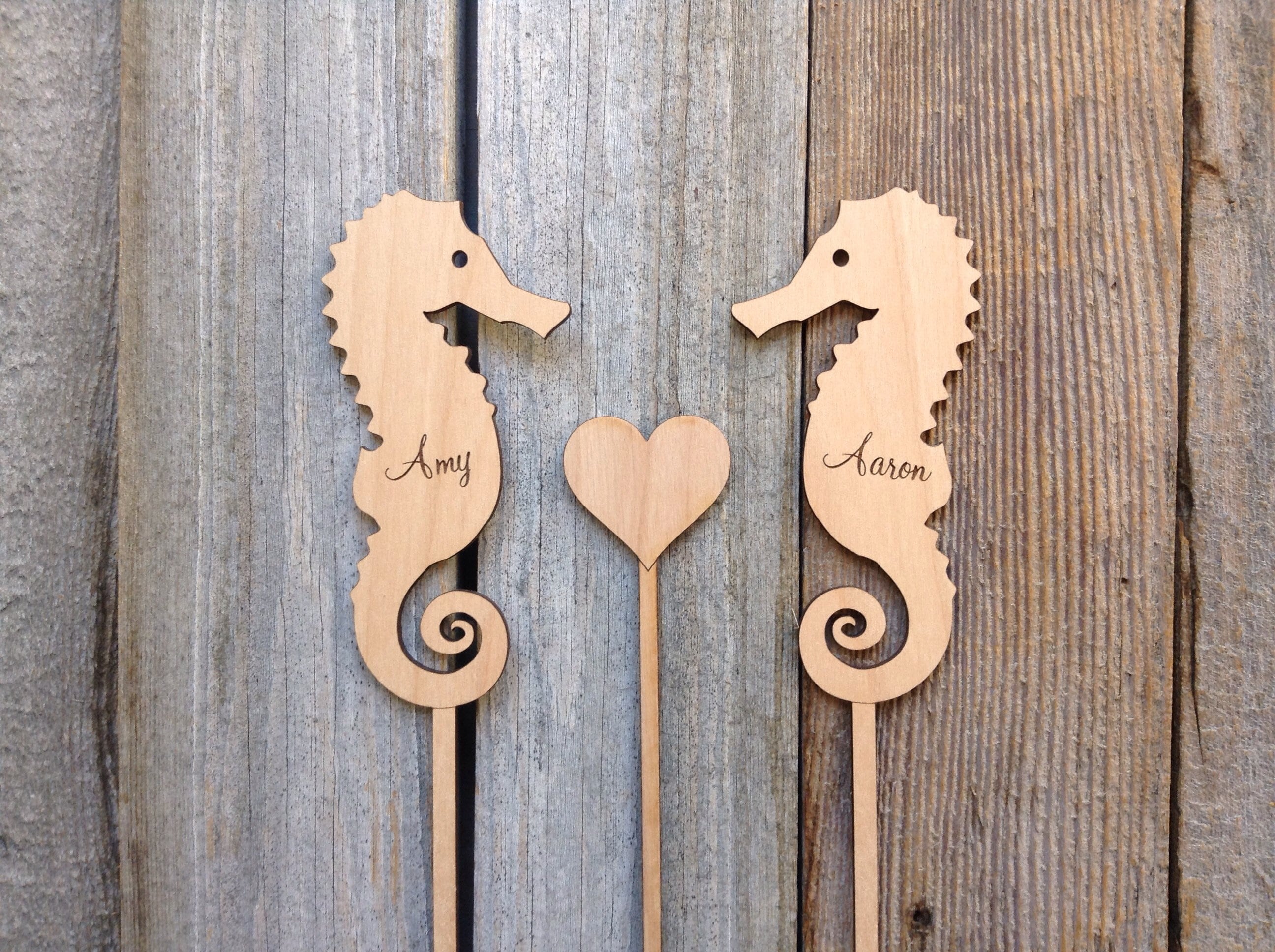 Personalized Seahorse Cake Topper Beach Wedding Decor - Etsy