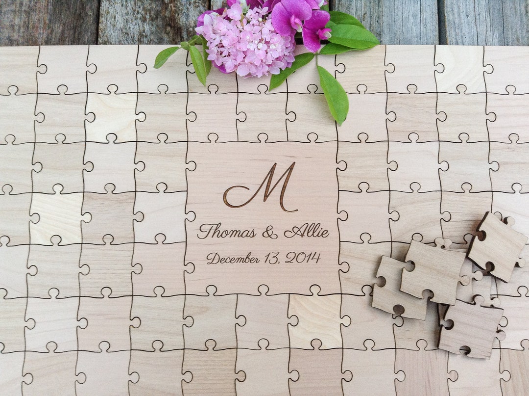 Custom-made Guest Book Puzzle - Wood Guest Book Alternative - Etsy