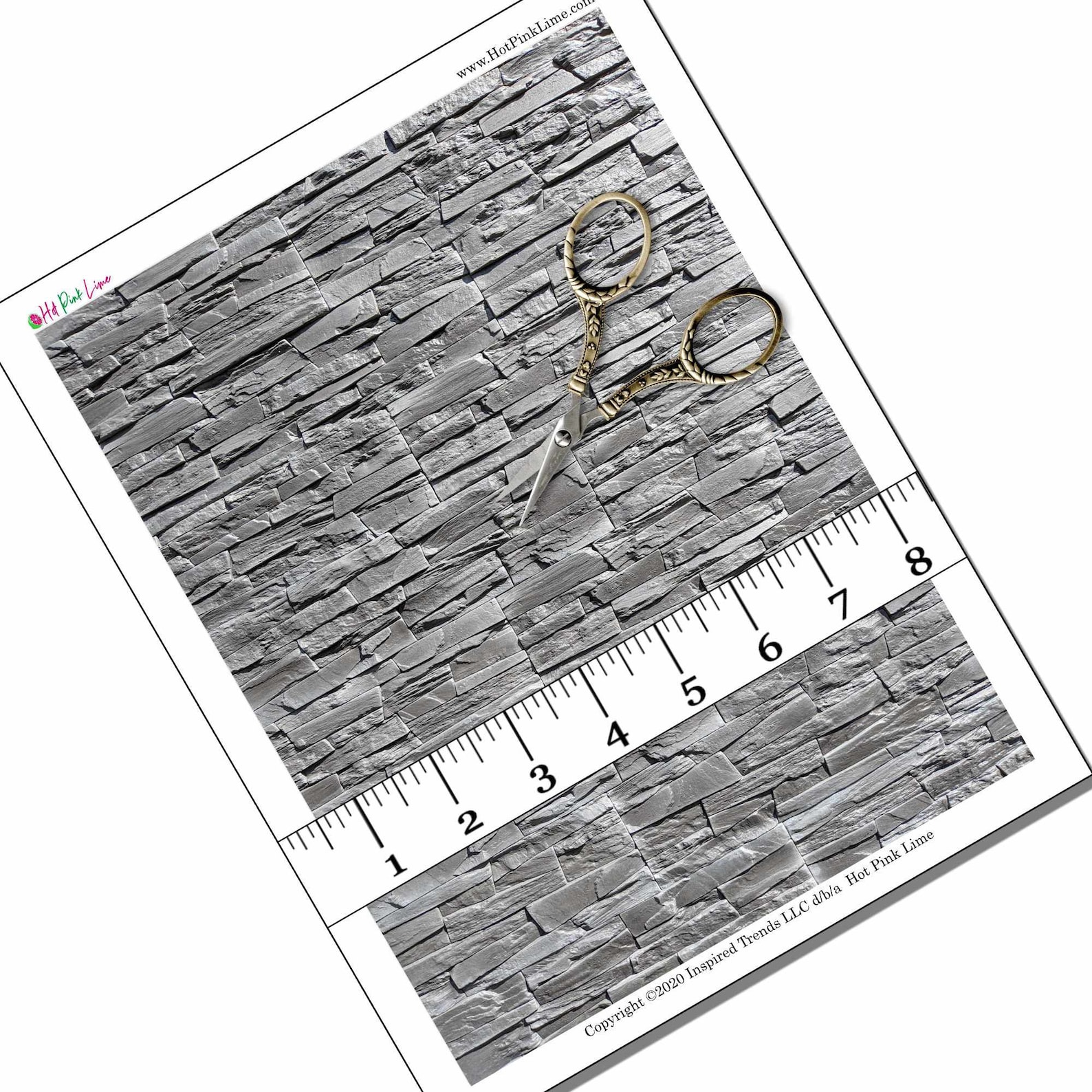 Dollhouse Stone Wall 1/12 Scale Miniature Printable Diorama - Etsy