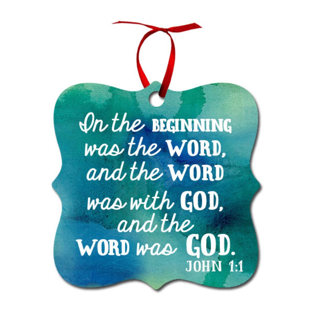 John 1:1 Christmas Ornament in English and Latin Coordinates With ...