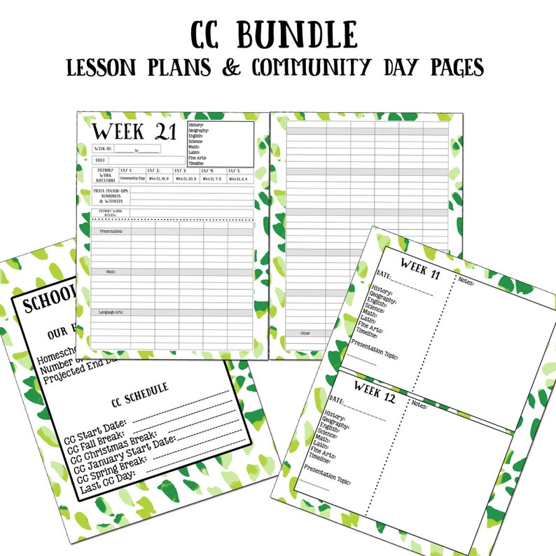 Classical Conversation Bundle Lesson Plans and Community Day - Etsy