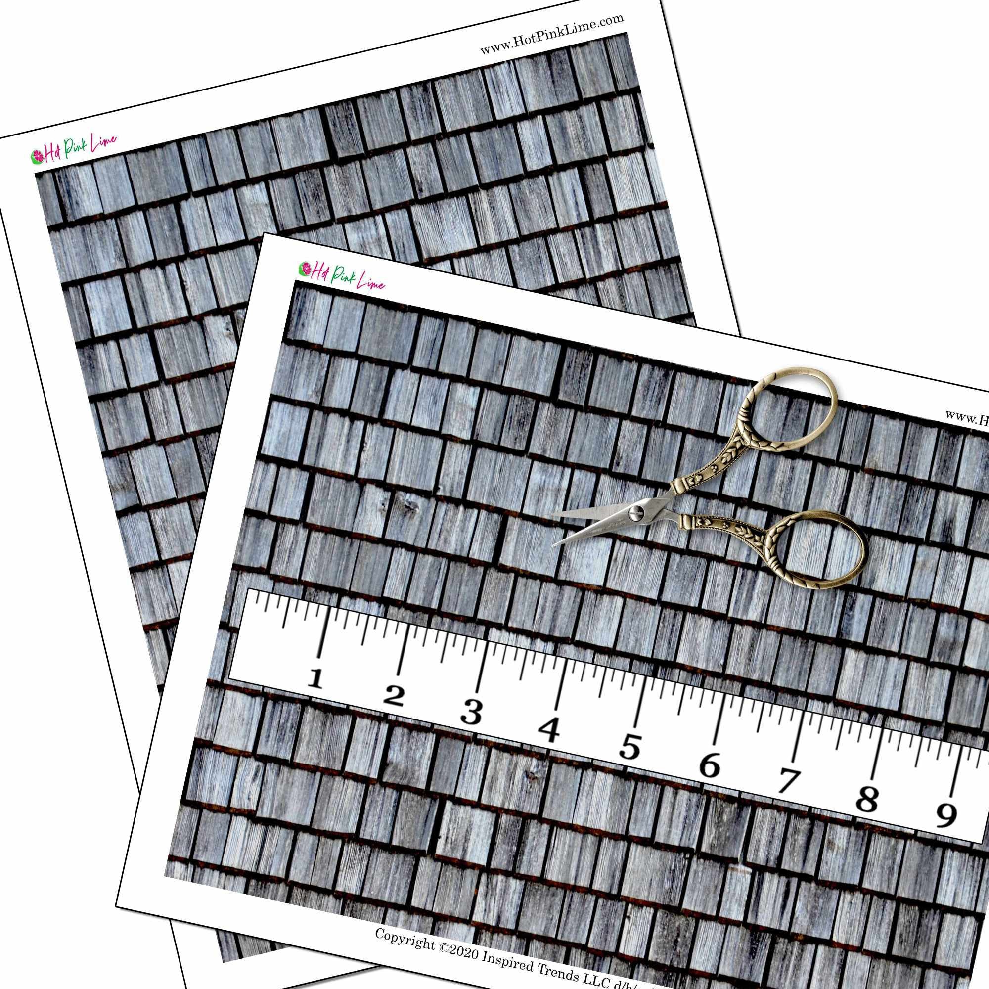 Dollhouse Wood Shingle Roof 1/12 Scale Miniature Printable Diorama ...