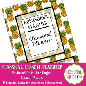 Classical Homeschool Planner Printed and Spiral Bound for Classical ...