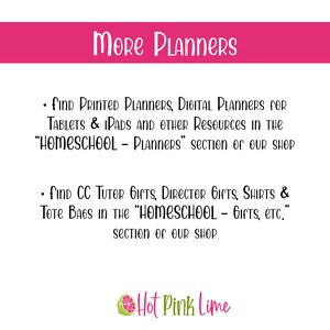 CC Printable Planner, Cycle 1, Classical Conversations Planning ...