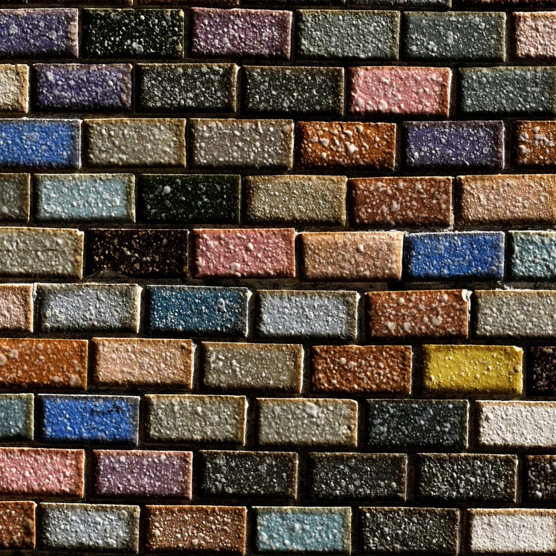 Dollhouse Multicolor Brick 1/12 Scale Miniature Printable - Etsy