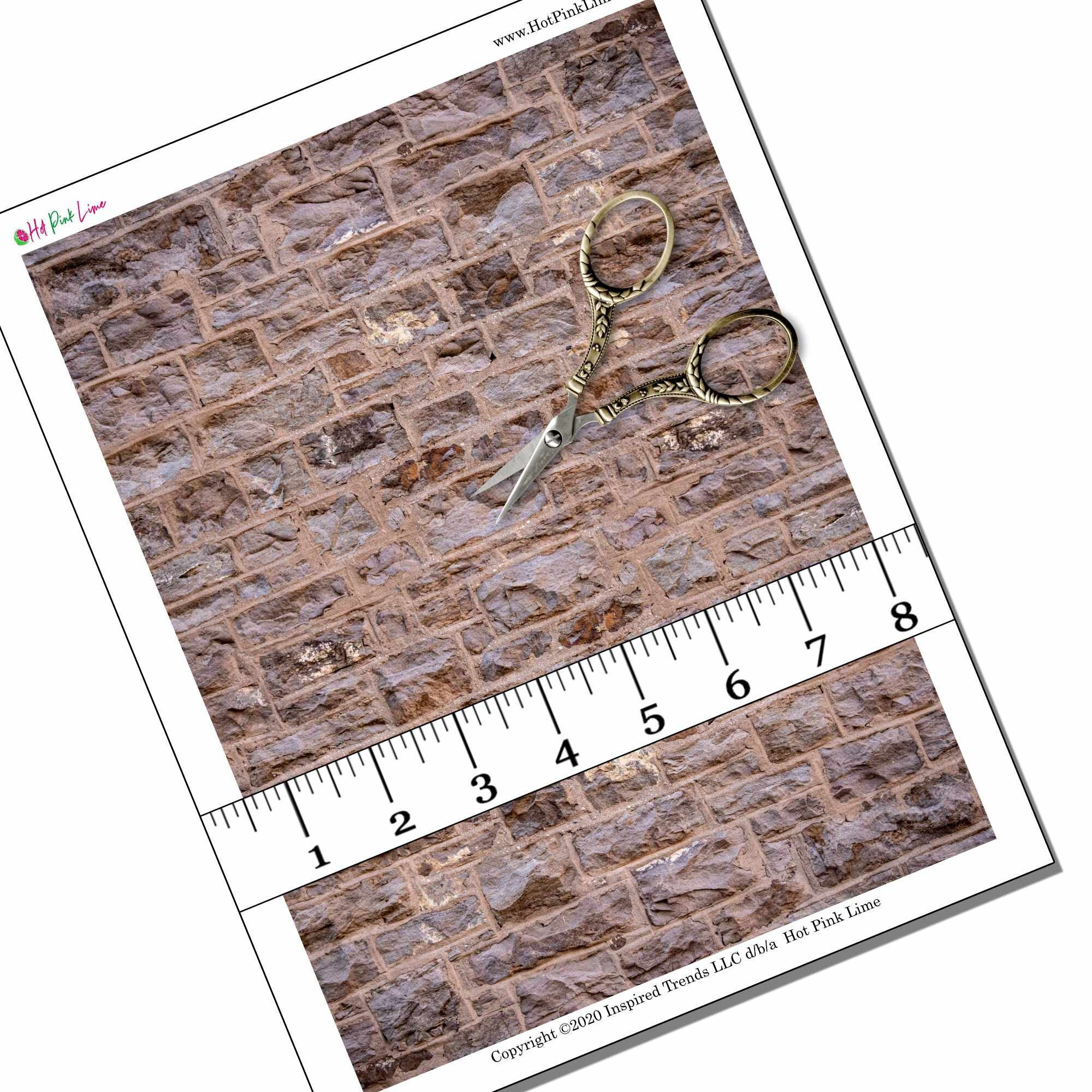 Dollhouse Ancient Stone Wall 1/12 Scale Miniature Printable | Etsy