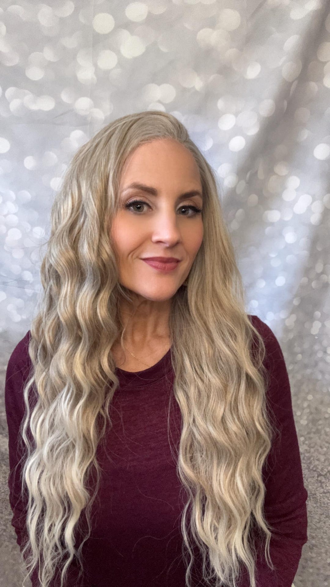 24” Ash Blonde Rooted 13x4 Beachy Waves Layered Wig | Luxury Wig ...