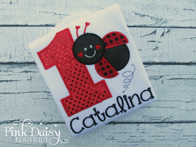 Ladybug Birthday Shirt Lady Bug Birthday Shirt First | Etsy