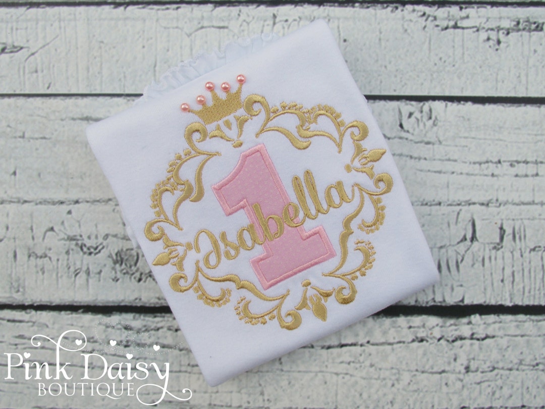 Royal Princess Birthday Shirt - Pink and Gold - Girls Birthday Shirt ...