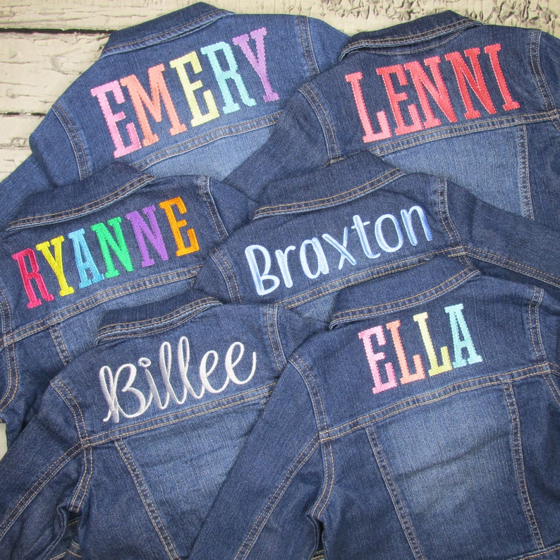 Girls Personalized Denim Jacket Monogrammed Jean Jacket - Etsy