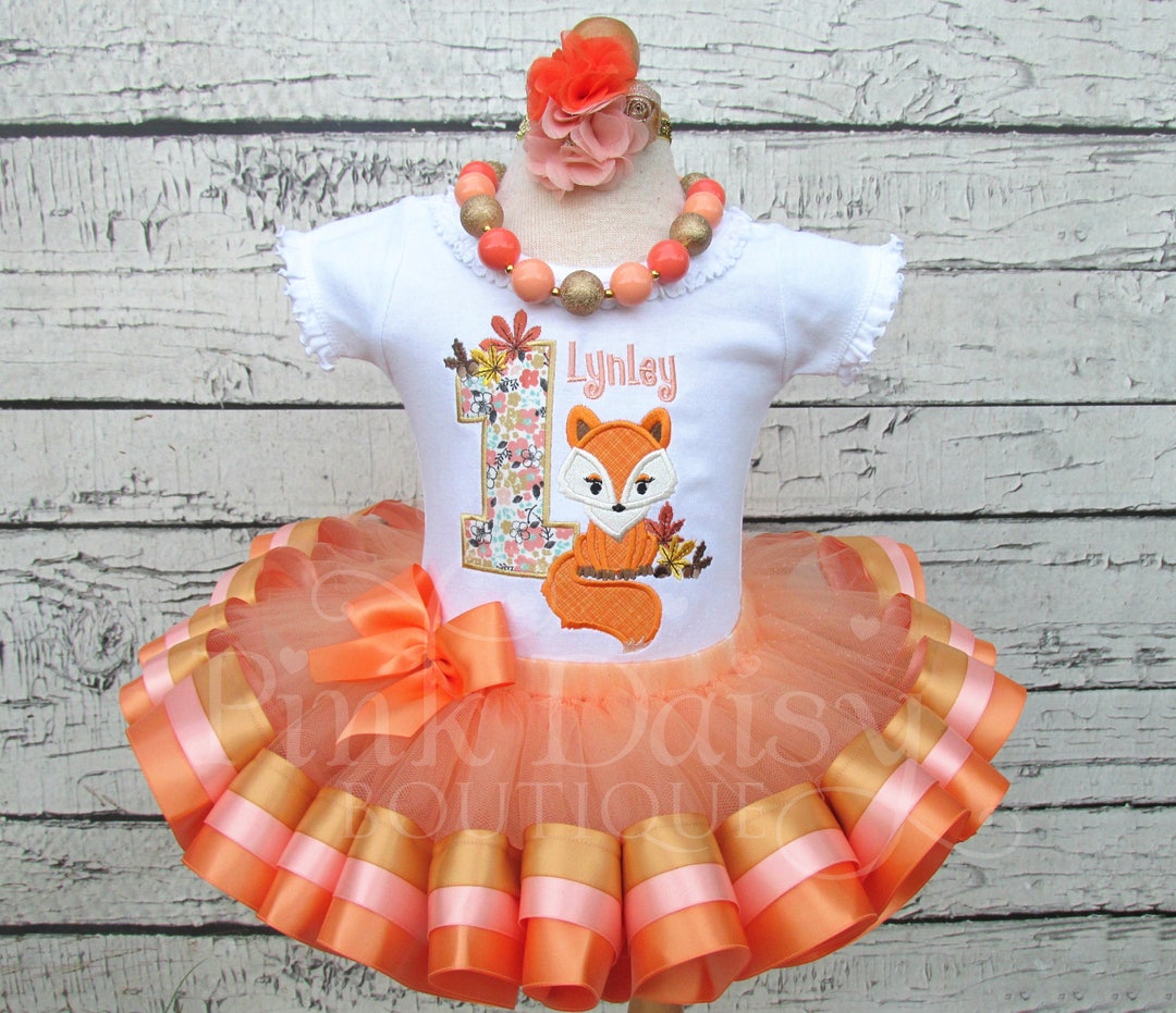 Fox Birthday Outfit - Ribbon Tutu Set - Woodland Fox - Boho Fox ...