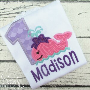 Whale Birthday Tutu Outfit - Any Age - Under the Sea - Pink Purple Aqua ...