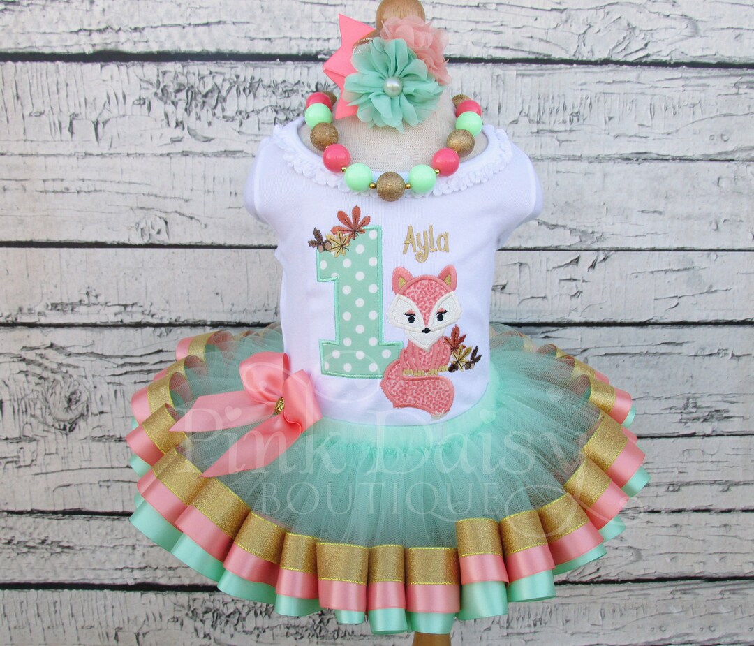 Fox Birthday Outfit - Ribbon Tutu Set - Woodland Fox - Boho Fox ...
