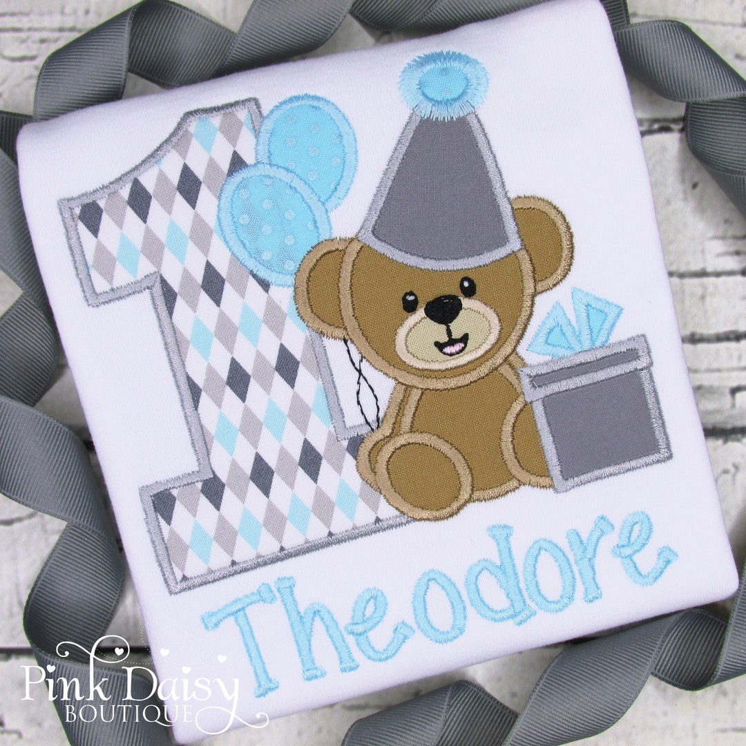 Beary First Birthday Shirt - Teddy Bear Birthday Shirt Boy ...