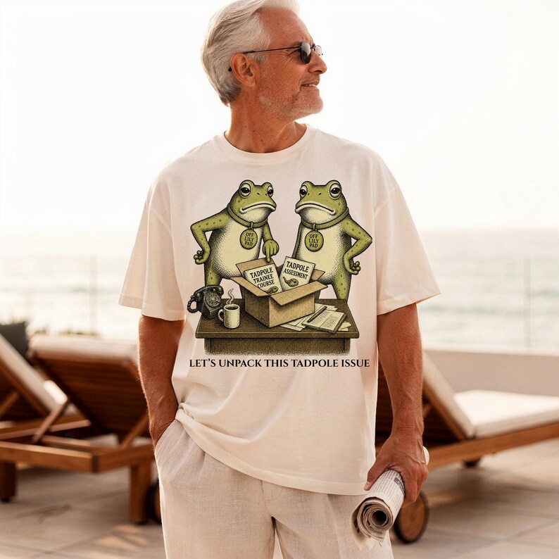 Funny Frog T-shirt, Let's Unpack Tadpole Issue, Management Humor Tee - Etsy