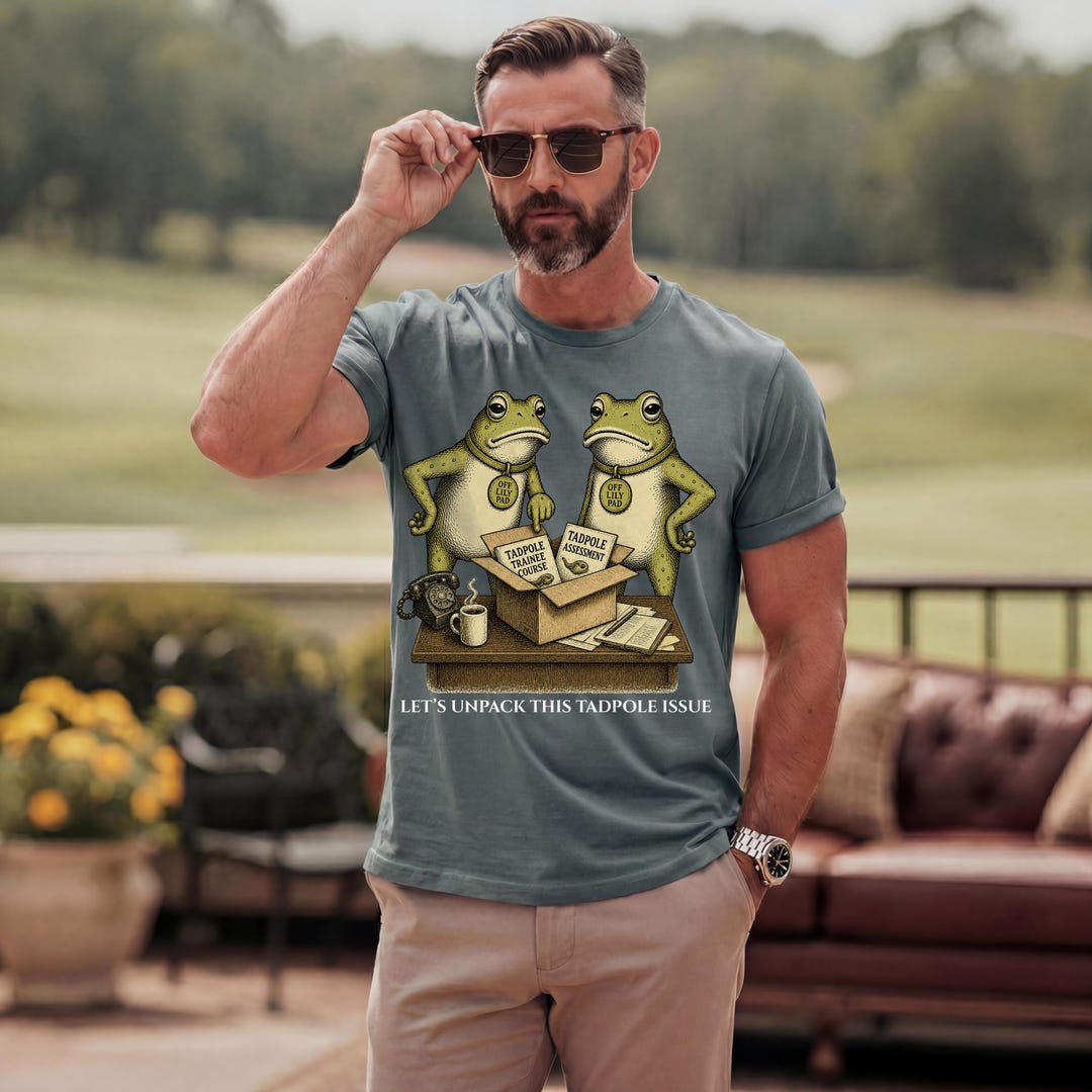Funny Frog T-shirt, Let's Unpack Tadpole Issue, Management Humor Tee - Etsy