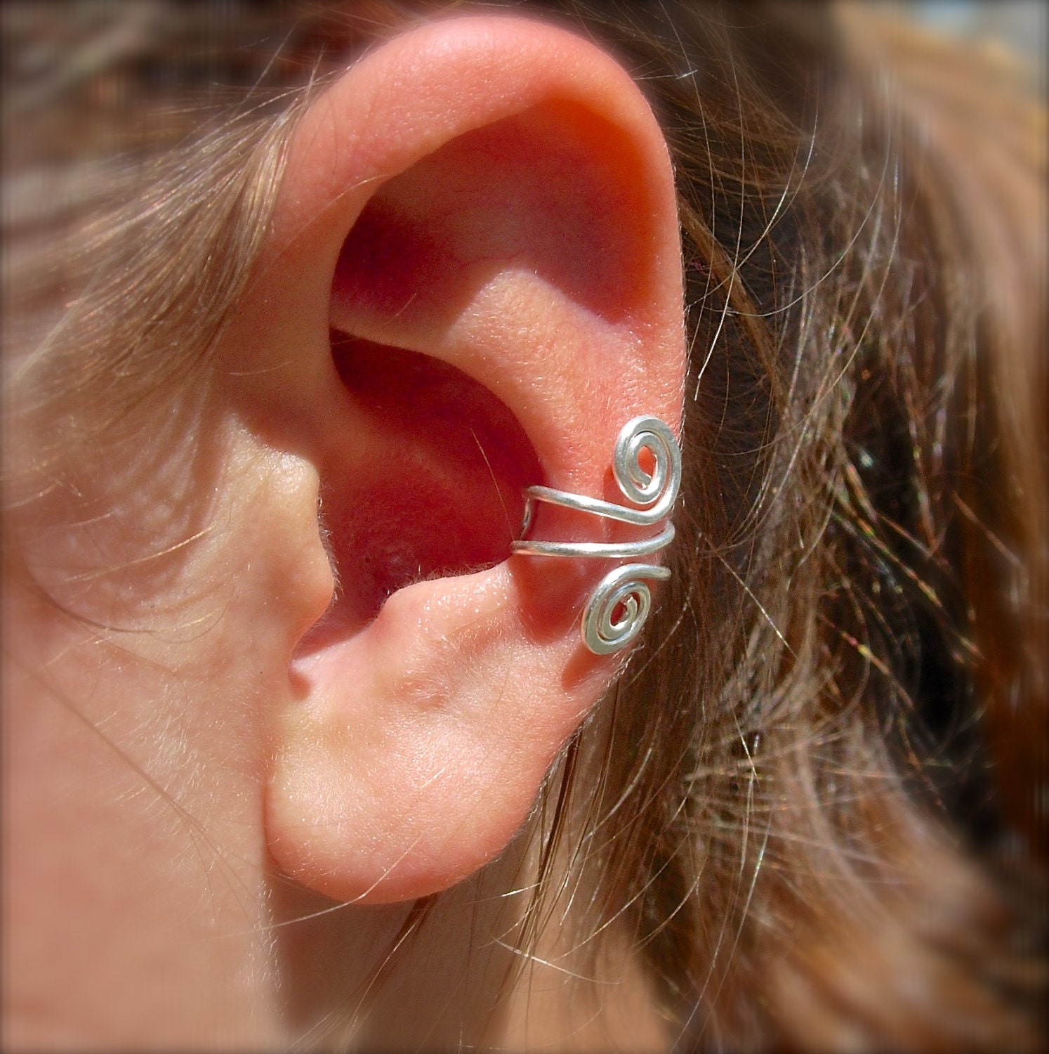 Pair of Ear Cuffs 14K Gold Ear Cuff or Sterling Silver Ear | Etsy