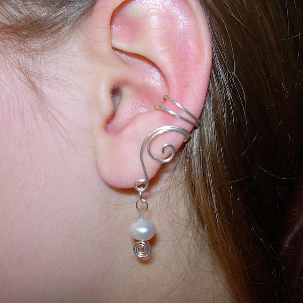 Pearl Ear Cuff - Etsy