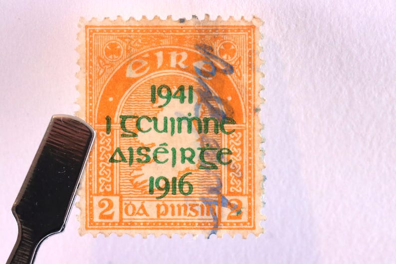 Vintage 1941 Ireland Easter Rising Stamp SG126 – 2d Orange Green ...