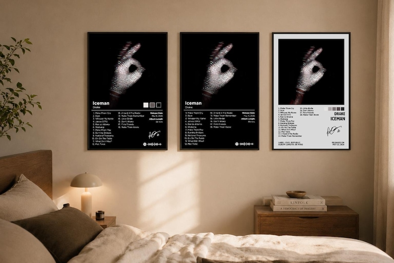 ICEMAN Drake Album Posters for Dorm/bedroom | 3 Posters (digital ...