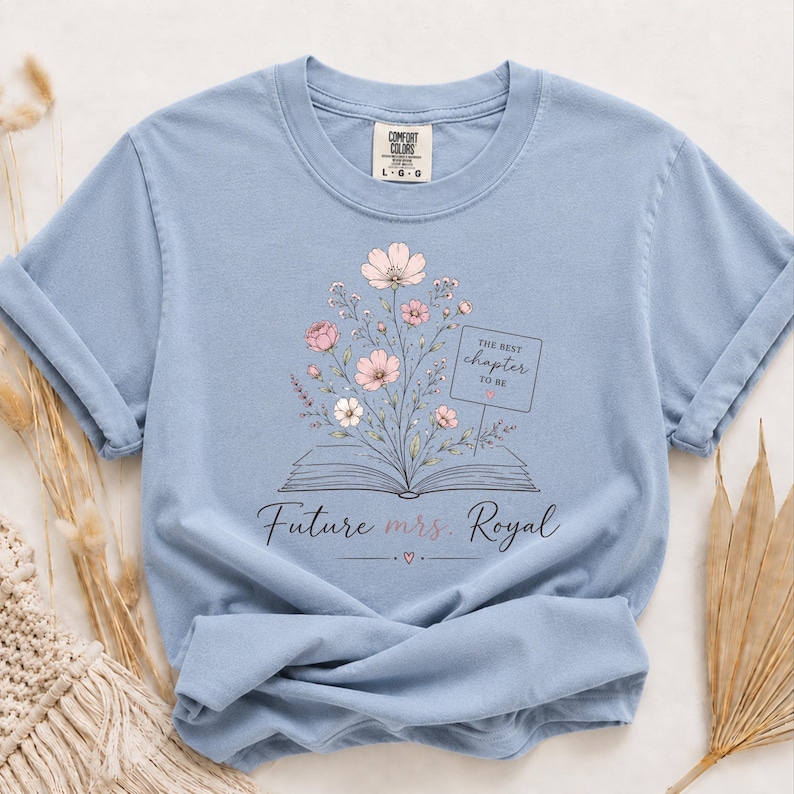 Personalized Future Mrs. Floral Book Sweatshirt, Bridal Crewneck Gift ...
