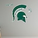 MSU Wall Decals Set Michigan State Spartan Sparty Helmet Head Peel and ...