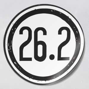 26.2 Miles Ran Full Marathon Running Grunge Vintage Vinyl Car Decal ...