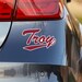 Troy University Trojans Script Cursive Wordmark Logo Car Decal Bumper ...