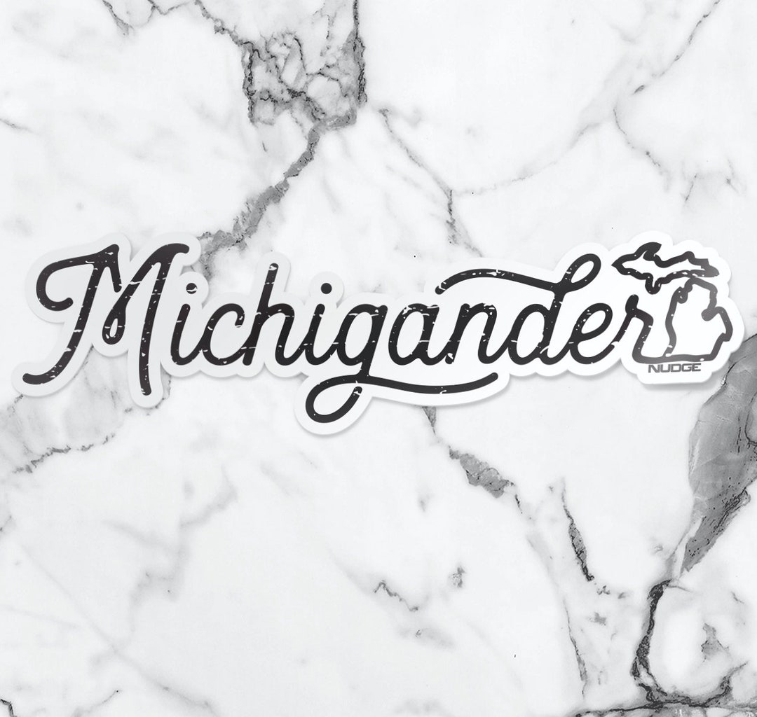 Michigan Cursive Cute Girly Michigander Decal Window Bumper Sticker ...