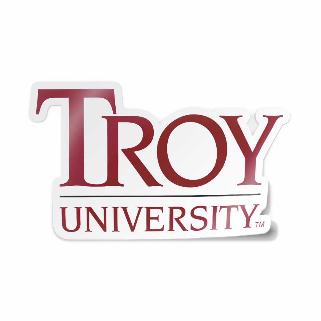 Troy Trojans University Wordmark Logo Car Decal Bumper Sticker - Etsy