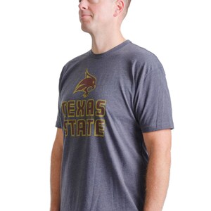 Texas State University Shirt TXST Bobcats Premium Soft Charcoal Grey ...
