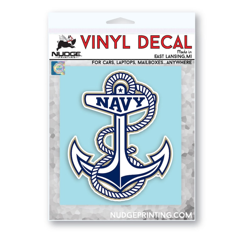 US Naval Academy Anchor Logo Car Decal Navy Sticker - Etsy