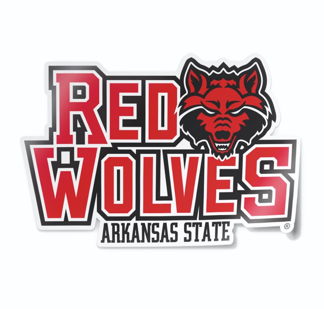 Arkansas State University Red Wolves Logo Car Decal Window Bumper ...